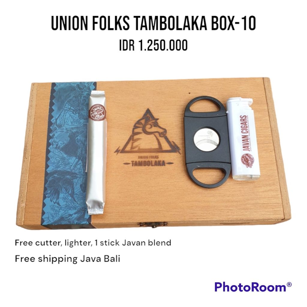 Cerutu Union Folks Tambolaka Series (Box-10) - Free Cutter, Lighter & 1 ...