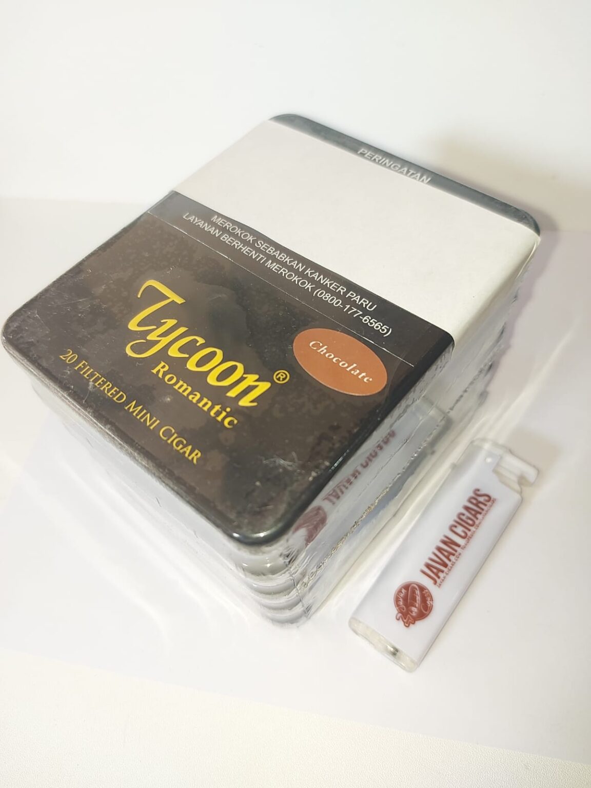 Bundling 5 Tin Tycoon Mini Cigarillos Chocolate (5 tin x isi 20 batang ...