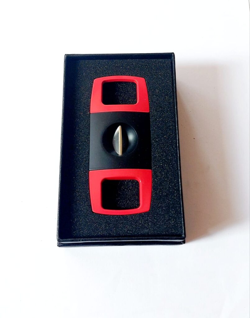 Black Red Rectangle V Cut Cigar Cutter Pemotong Cerutu (Gift Box ...